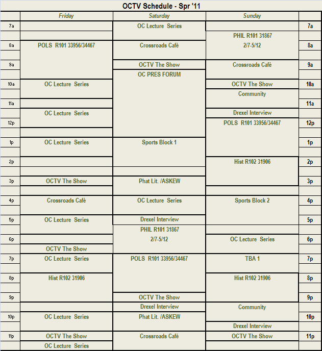 OCTV Program Guide | Oxnard College